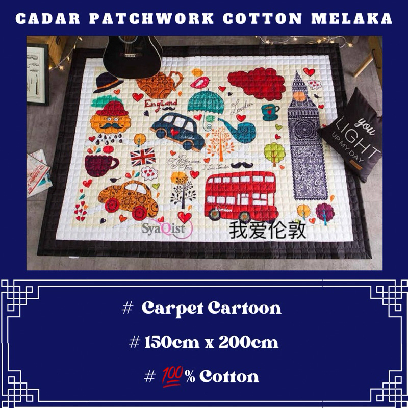 CARPET CARTOON COTTON SYAQIST PATCHWORK @ PLAYMAT BABY @ KIDS | Shopee ...