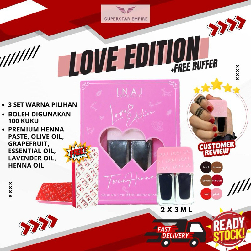 INAI 2 WARNA DALAM SET ( LOVE EDITION) INAI REPUBLIC | Shopee Malaysia