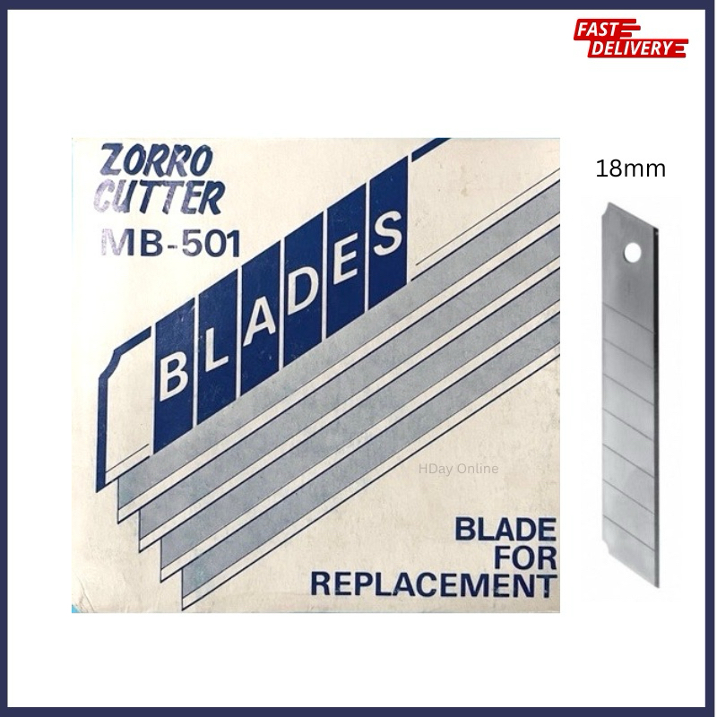 ZORRO Cutter Blade 18MM (10Tube/50Tube) | Shopee Malaysia