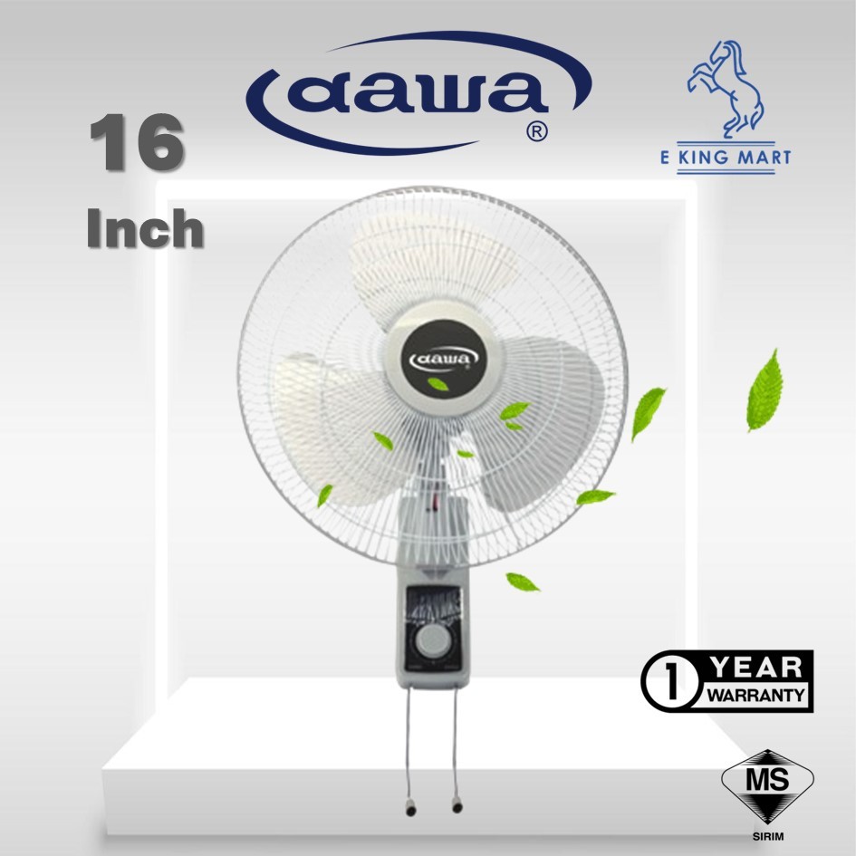 DAWA 16" Wall Fan DW-16W Kipas Dinding 3 Speed Cooling Local Malaysia ...