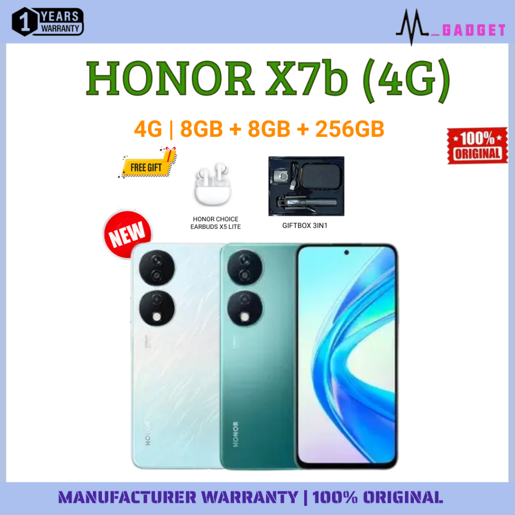 HONOR X7B 4G [8GB+256GB] | HONOR X7A [6GB+128GB] | HONOR X7 | 6.7inch Full View Display | 100% ...