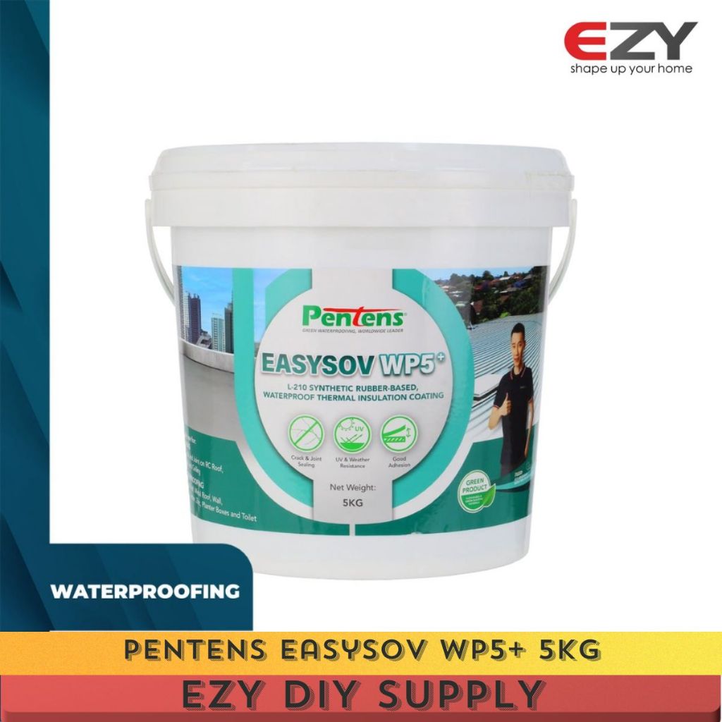 PENTENS EasySov WP5+ 5KG L-210 Synthetic Rubber-Based Waterproof ...