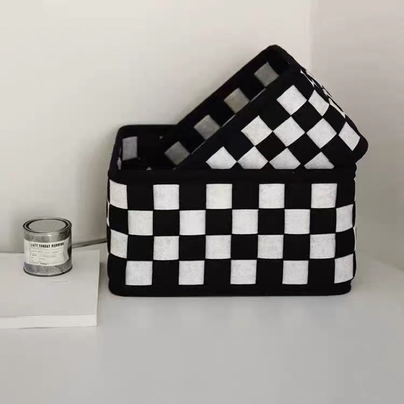 Minimalist Black and White Storage Basket Storage Box Closet Wardrobe ...