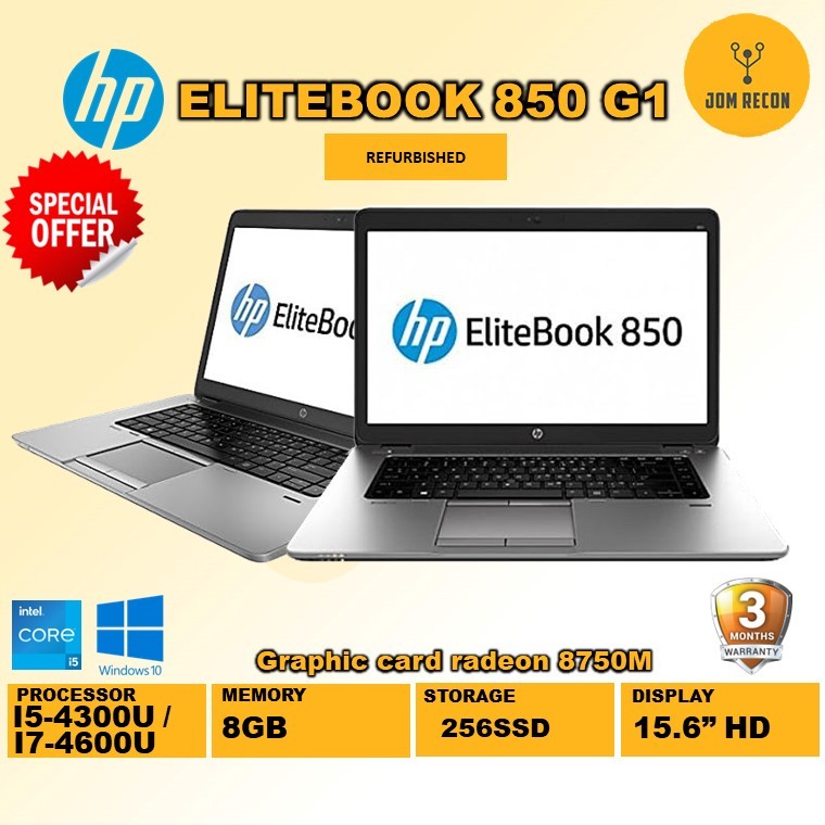 HP EliteBook 850 G1 i5-4gen / i7-4gen 8RAM 256SSD 15.6"HD Radeon HD ...