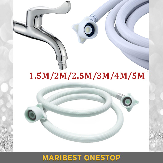1.5M/2M/2.5M/3M/4M/5M Washing Machine Inlet Hose Washer Pipe Connector ...