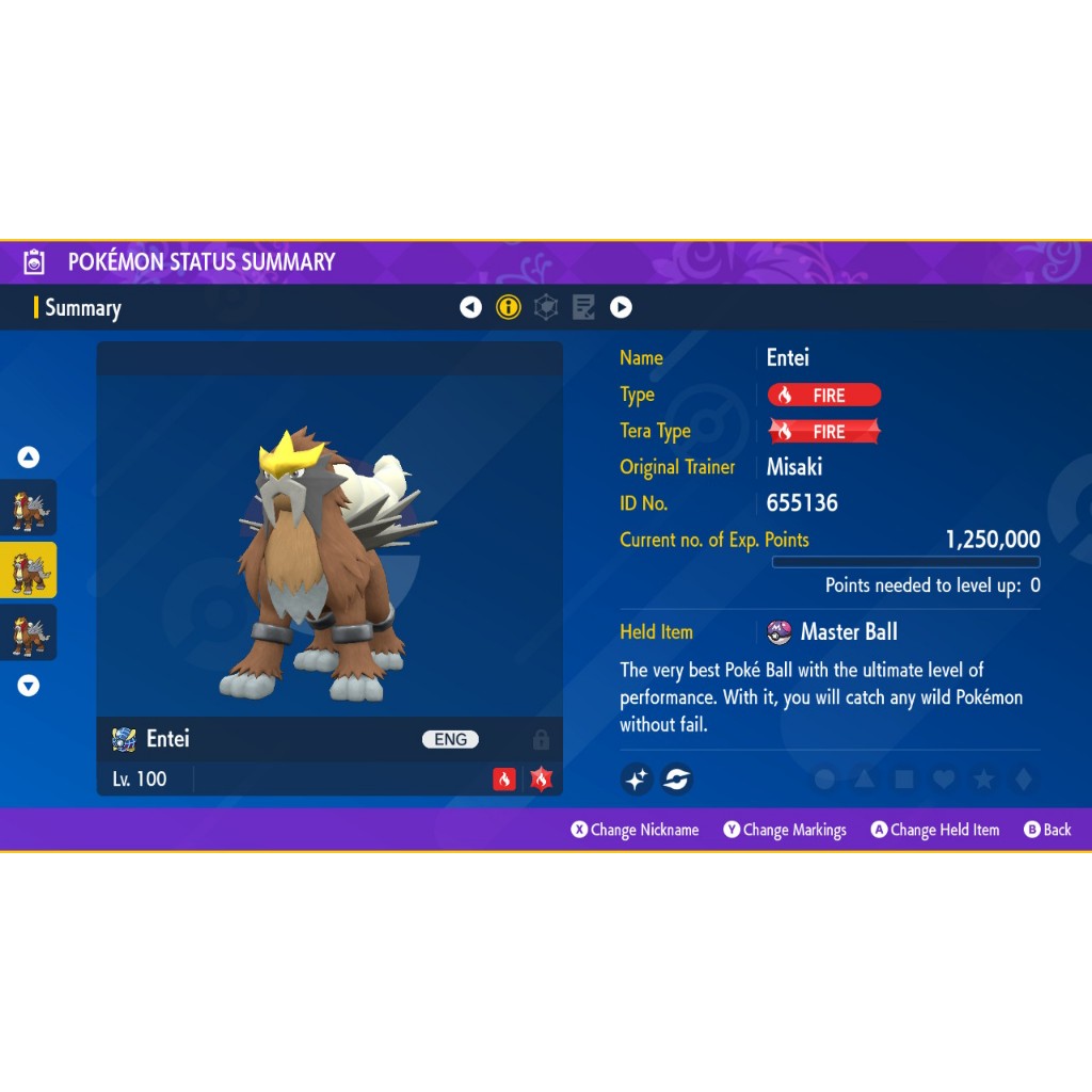 Pokemon Scarlet & Violet Shiny Entei Full Ev Trained | Shopee Malaysia