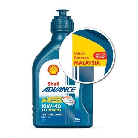 Original 550061853 Shell Advance 4T AX7 Scooter Synthetic Based 10W40 ...