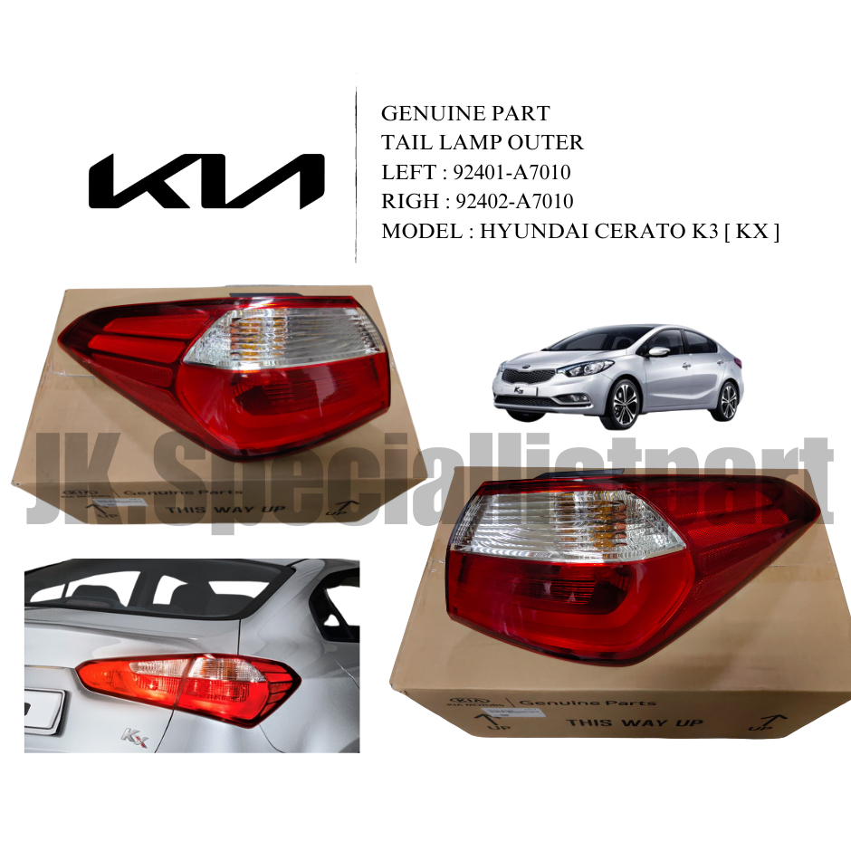 TAIL LAMP ASSY (OUTER) GENUINE PART [ L : 92401-A7010 / R : 92402-A7010 ...