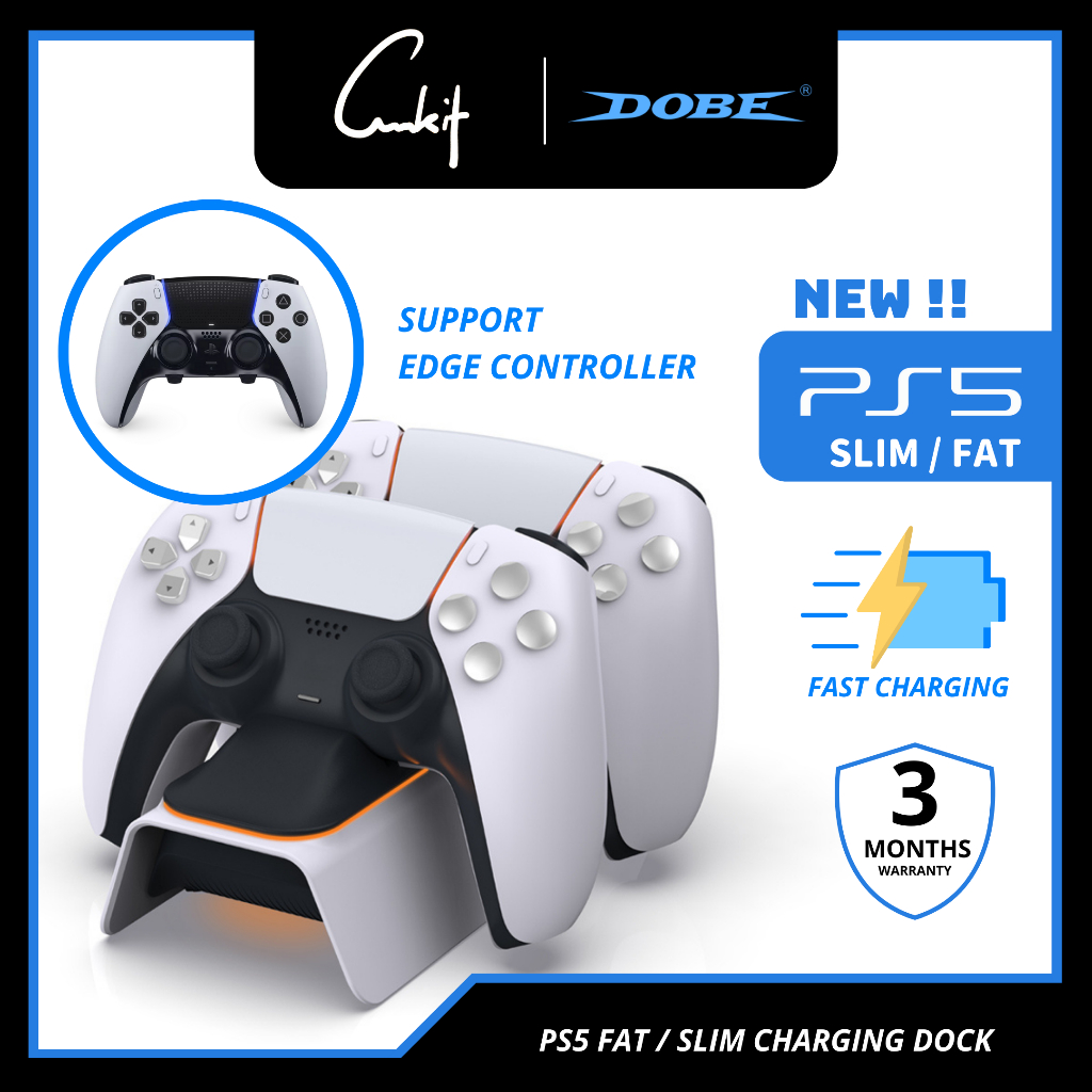 2025 SALE 】DOBE PS5 DualSense Controller Fast Charging Charging Dock ...