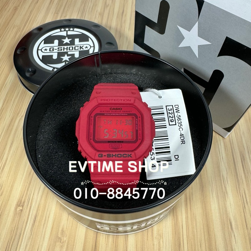 100% ORIGINAL CASIO G-SHOCK 35th Anniversary RED OUT SERIES DW-5635C ...