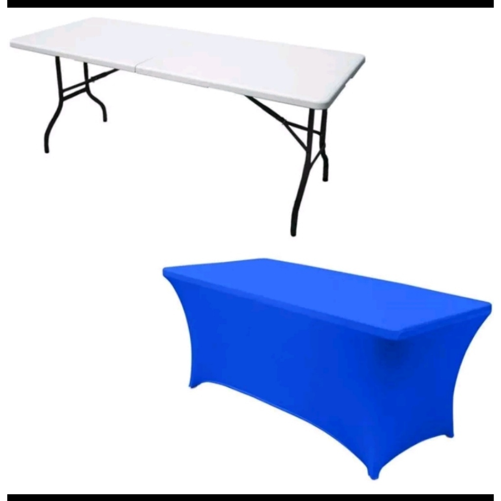 Spandex Table Cover Sarung Meja Banquet 4ft x 2.5ft Full Elastic ...