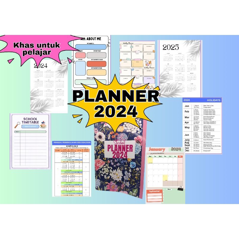 Planner 2024 khas untuk pelajar | Shopee Malaysia