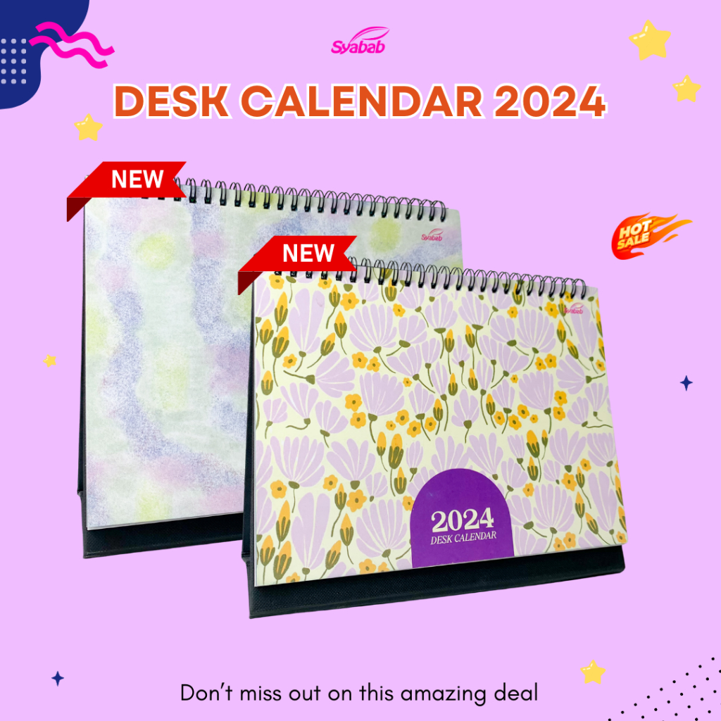 {NEW} DESK CALENDAR SYABAB 2024 NEW EXCLUSIVE TWO DESIGN | Shopee Malaysia