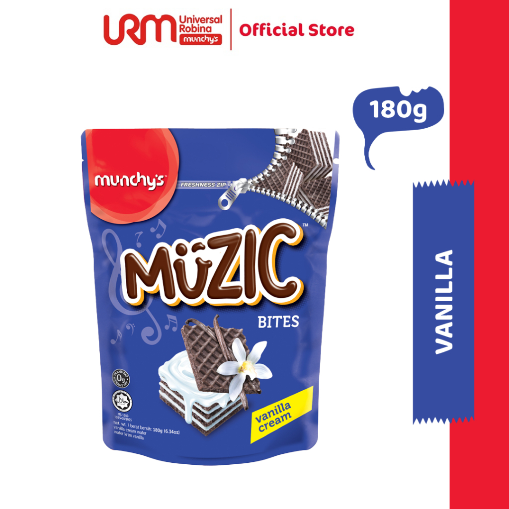 Munchy's Muzic Wafer Bites - Vanilla (180g) | Shopee Malaysia