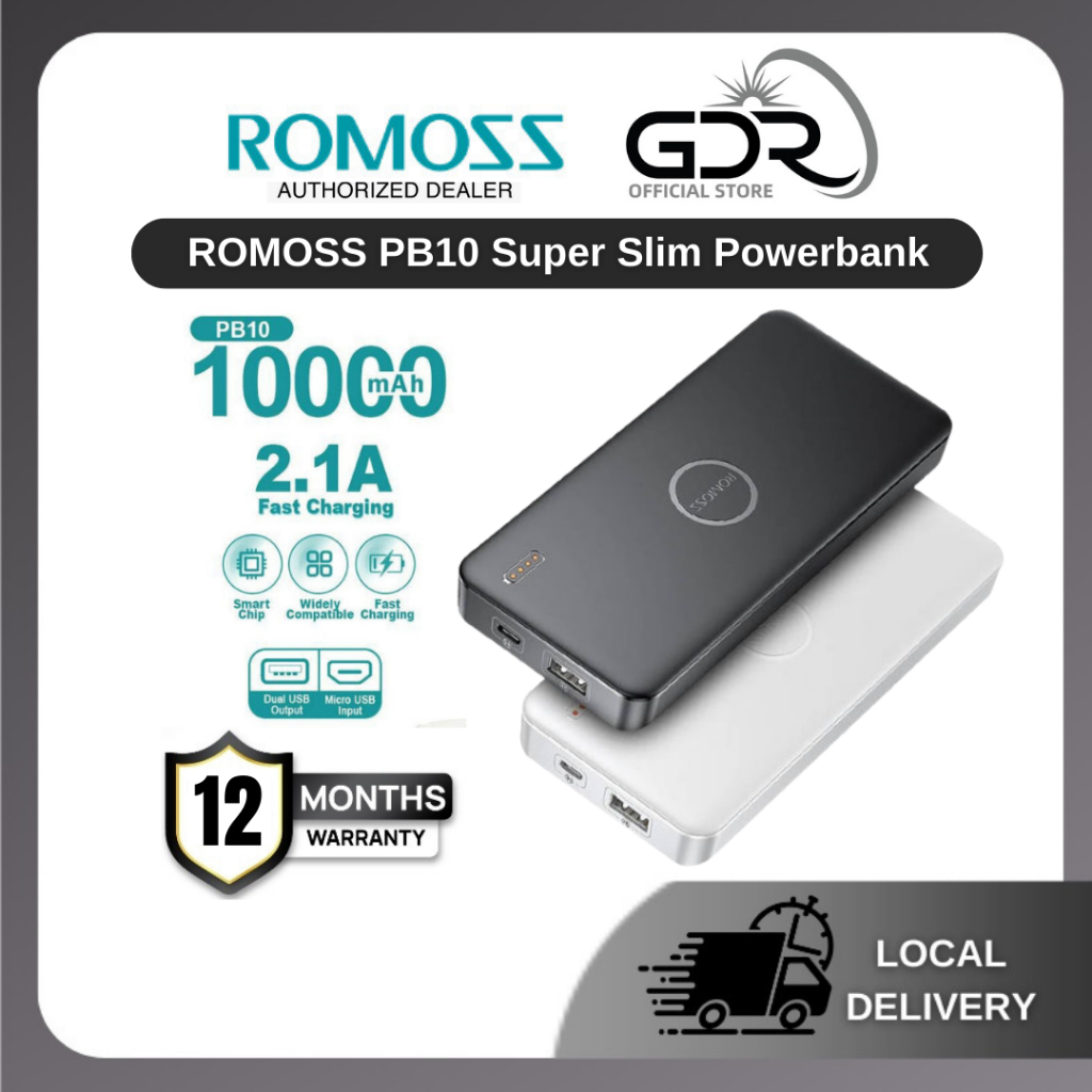 ROMOSS PB10 lithium polymer 10000mAh Portable Charger Air Universal ...