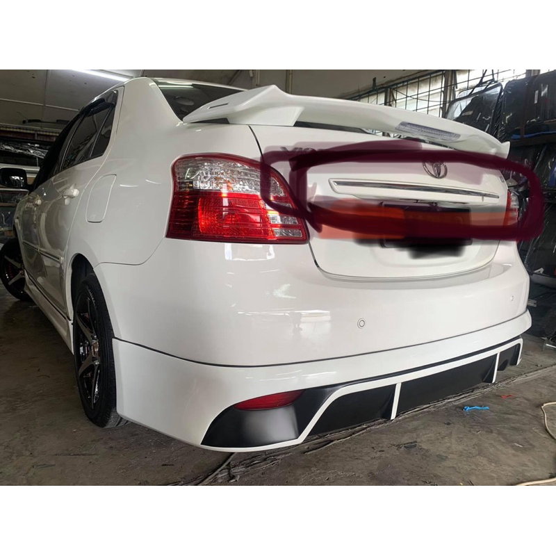 TOYOTA VIOS NCP93 TRD REAR BONNET GARNISH SPRAY CHROME LINER ORIGINAL ...