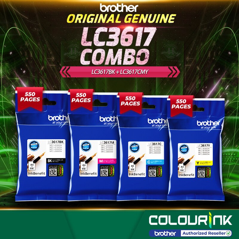 Brother Original Genuine LC3617 LC3619XL BKCMY Ink Cartridge Combo MFC ...