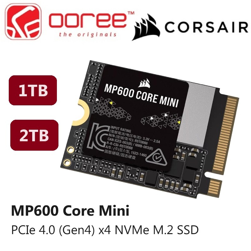 CORSAIR MP600 CORE MINI 1TB / 2TB PCIE 4.0 GEN4 X4 NVME M.2 SSD ...