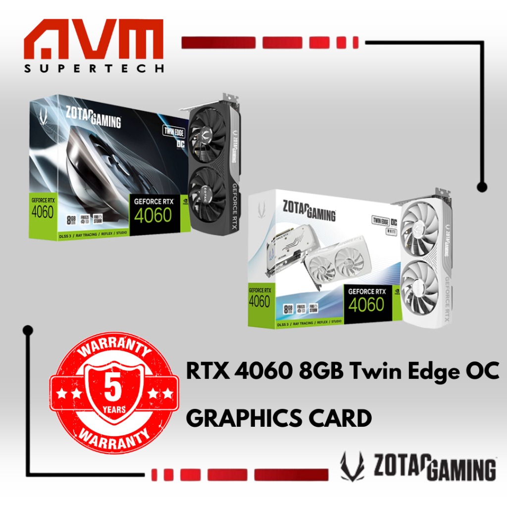 AVM ZOTAC GAMING GeForce RTX 4060 8GB Twin Edge OC 8GB GDDR6 GPU ...