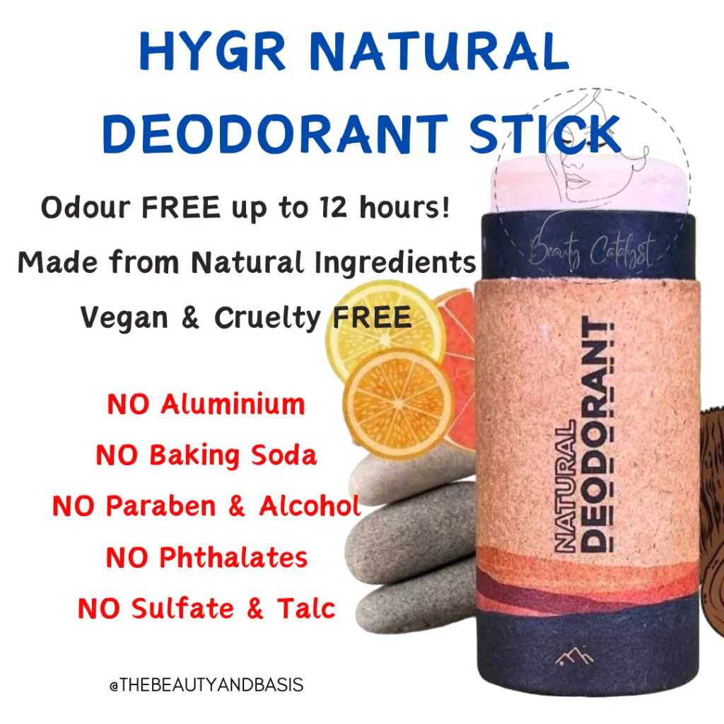 (ORI HQ WITH GIFT) HYGR Natural Deodorant Stick Armpit Brightening and ...