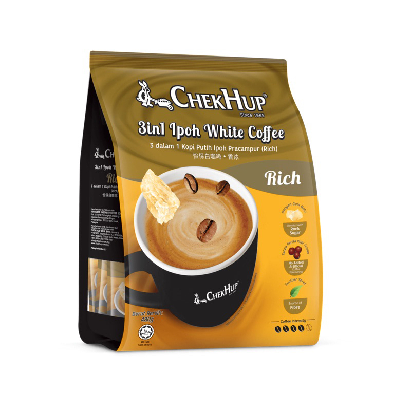 (New)Chek Hup Ipoh WhiteCoffee 3 in 1 *Rich,Original, Less Sweet & 2 in ...