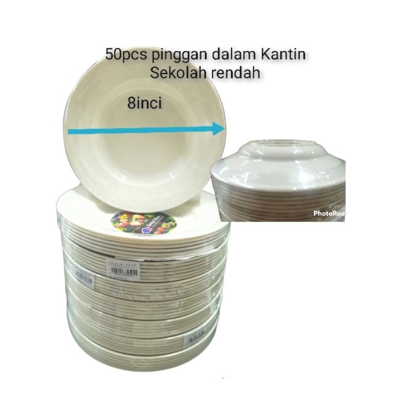🔥READY STOCK🔥pinggan Kantin 8dan9inci/gelas kenduri😄pinggan plastik pp ...