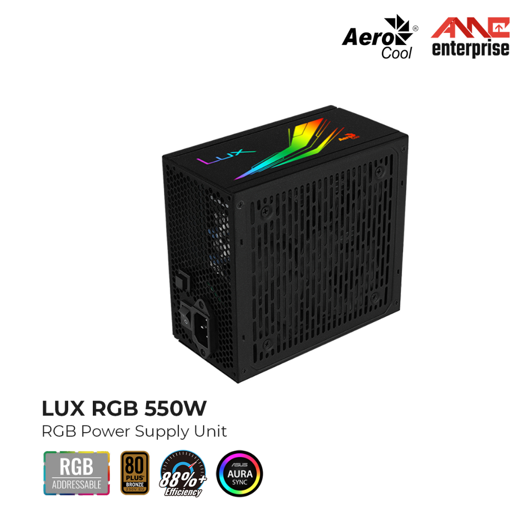 AeroCool LUX RGB 550W Power Supply Unit | Shopee Malaysia