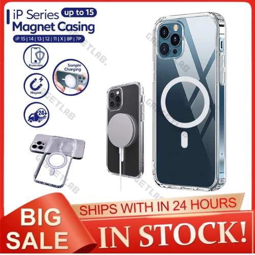 Premium Magnetic Transparent Clear Case for iP 15 Pro Max /14 Pro Max ...