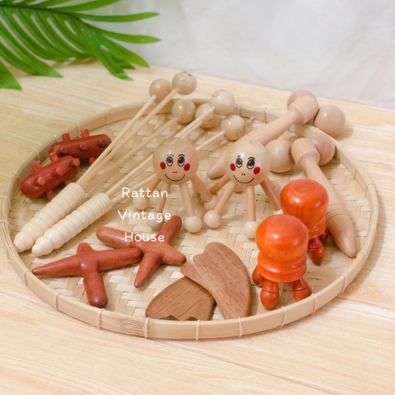 (Rattanvintage) 🔥 Alat Urut Kayu | Massage Tools |Reflexology | Wooden ...