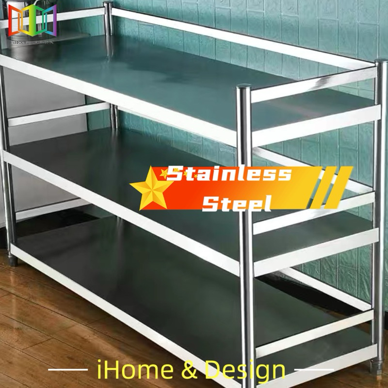 iHome🏠Stainless Steel Kitchen Storage Rack | Rak Penyimpanan Dapur ...