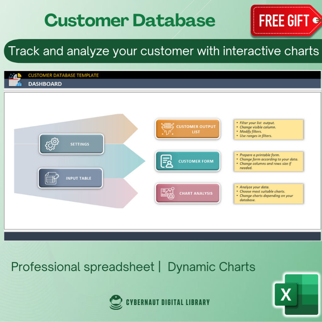 Excel Template - Customer Database Template Excel (Free 12-in-1 Bundle ...