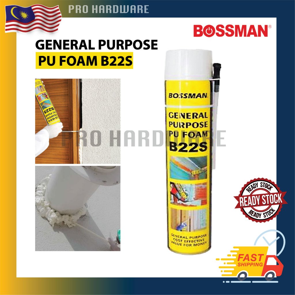 BOSSMAN Multi Purpose PU Foam Insulation & Sealing Foam Polyurethane ...
