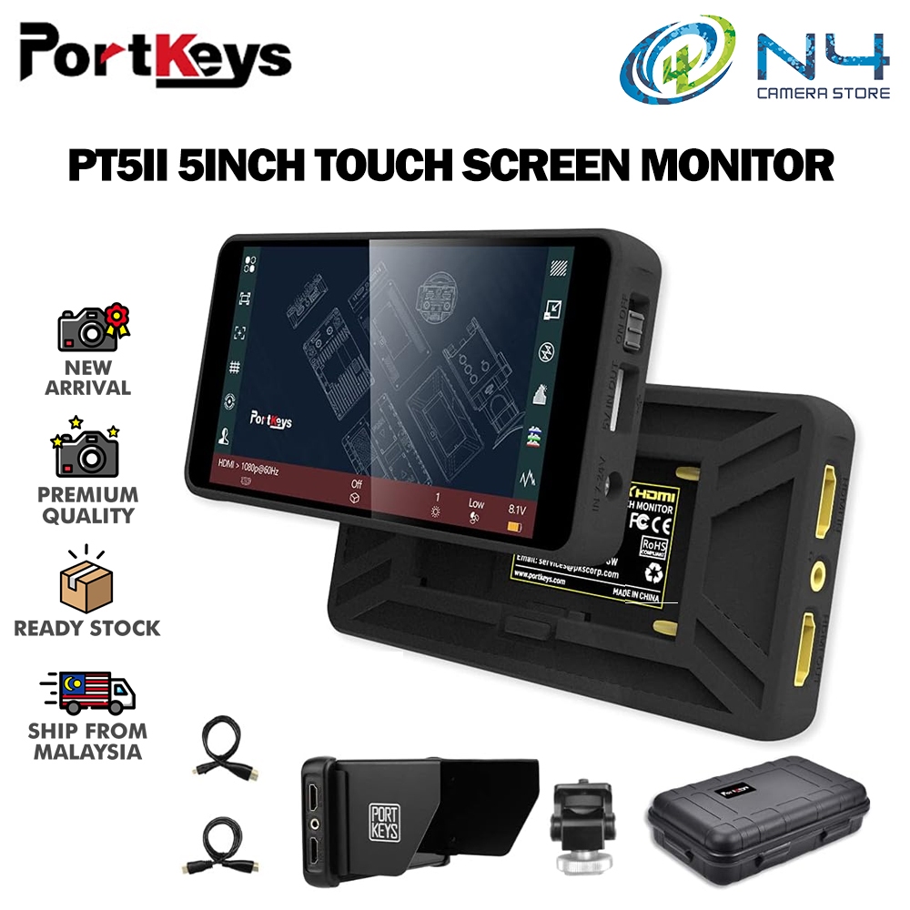 Portkeys PT5 II Touchscreen Camera Field Monitor Wide Color Gamut New ...