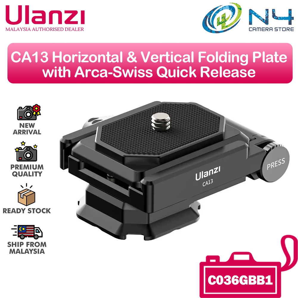 Ulanzi CA13 Horizontal & Vertical Folding Plate with Arca-Swiss Quick ...