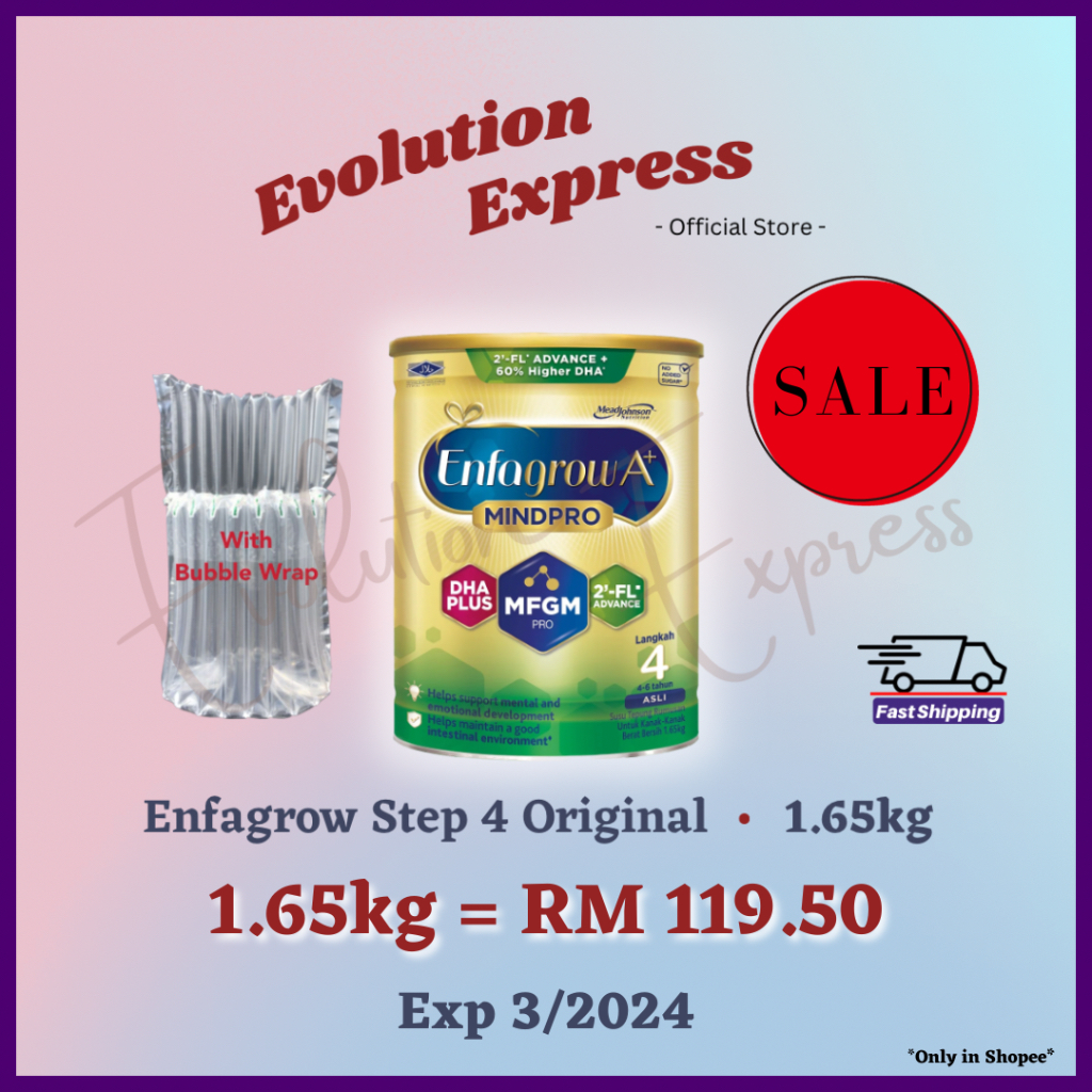 Enfagrow Step 4 Original / Asli (580g / 1.65kg / 1.74kg )EXP 3/2024 ...