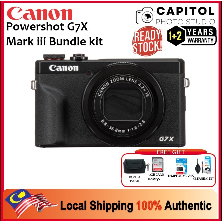 Canon PowerShot G7 X Mark III Digital Camera Black (canon malaysia warranty) readystock | Shopee ...