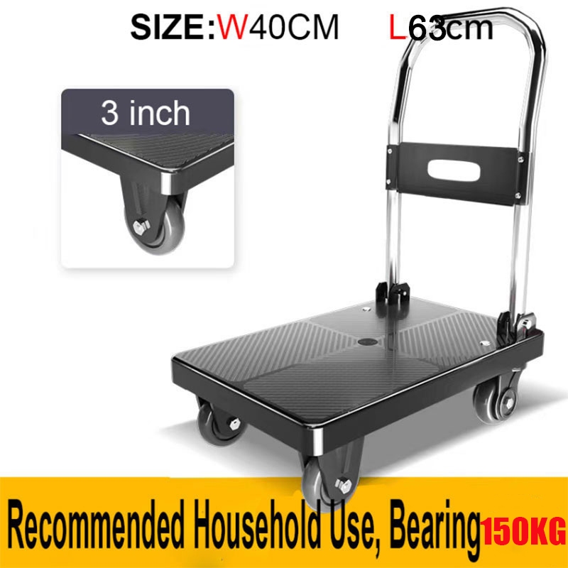Trolley with Wheel Heavy Duty Troli Letak Barang Foldable Hand Truck ...