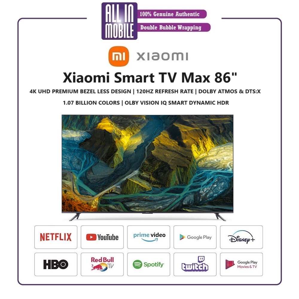 Xiaomi Tv Max 86" (4K UHD I 120Hz Refresh Rate I Dolby Vision IQ ...