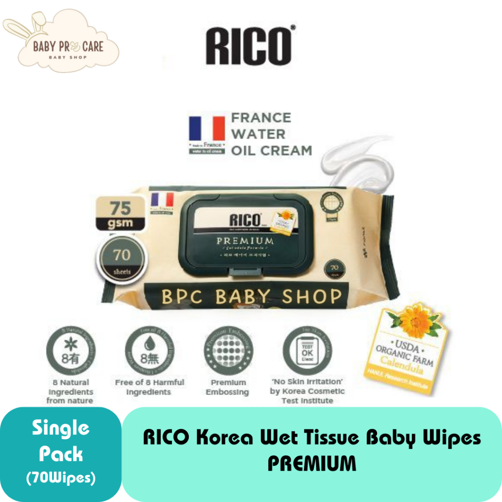 Rico Premium Wet Wipes – Premium (75Gsm x 70 Sheets) | Shopee Malaysia