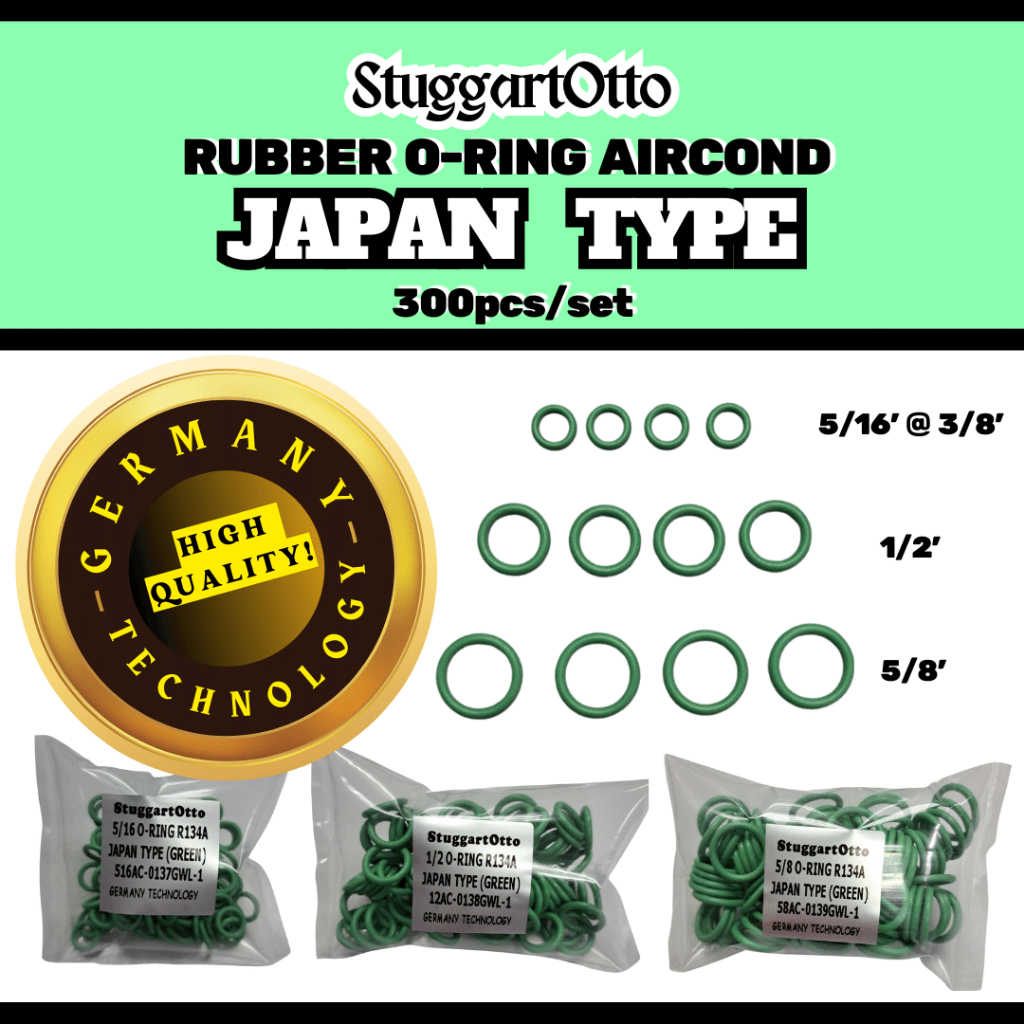 Rubber Oring Aircond Japan (300pcs/set) R134a Green O Ring OEM Rubber O ...