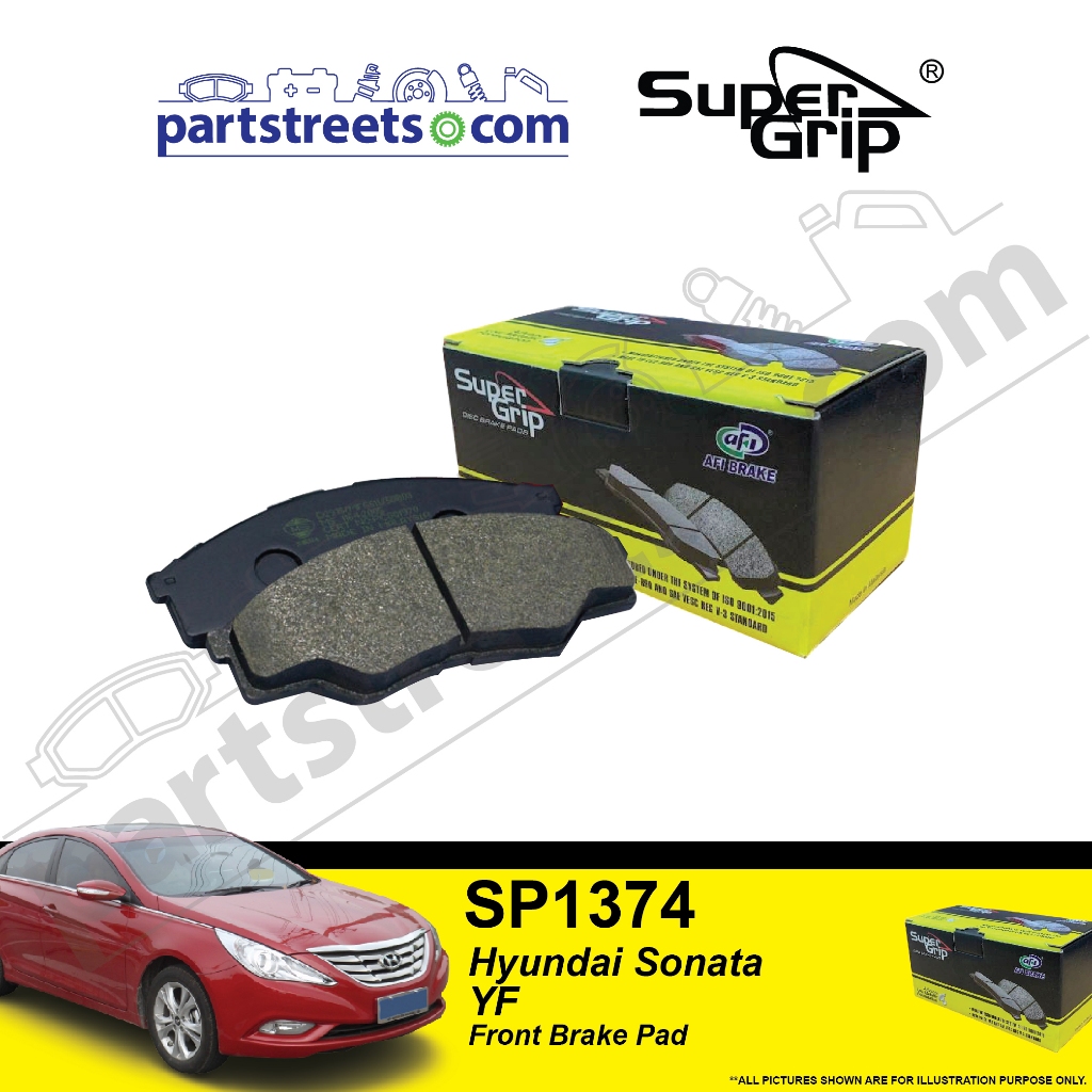 Super Grip Front Brake Pad - Hyundai Sonata YF - SP1374 (1set) | Shopee ...