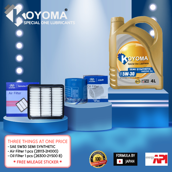 KIA FORTE AIR FILTER + OIL FILTER + KOYOMA 5W30 SEMI SYNTHETIC ENGINE ...