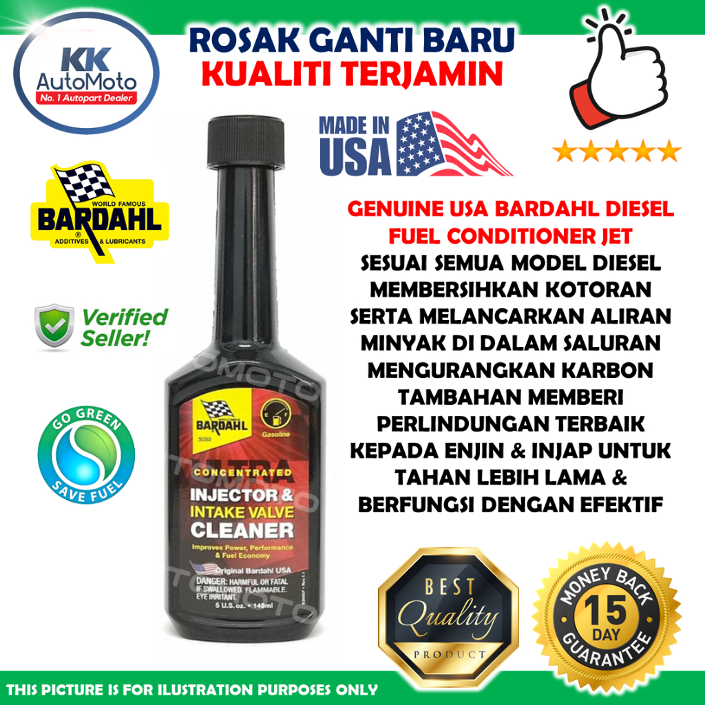 Bardahl Fuel Injector Injection Intake Valve Cleaner 148mL Gasoline ...