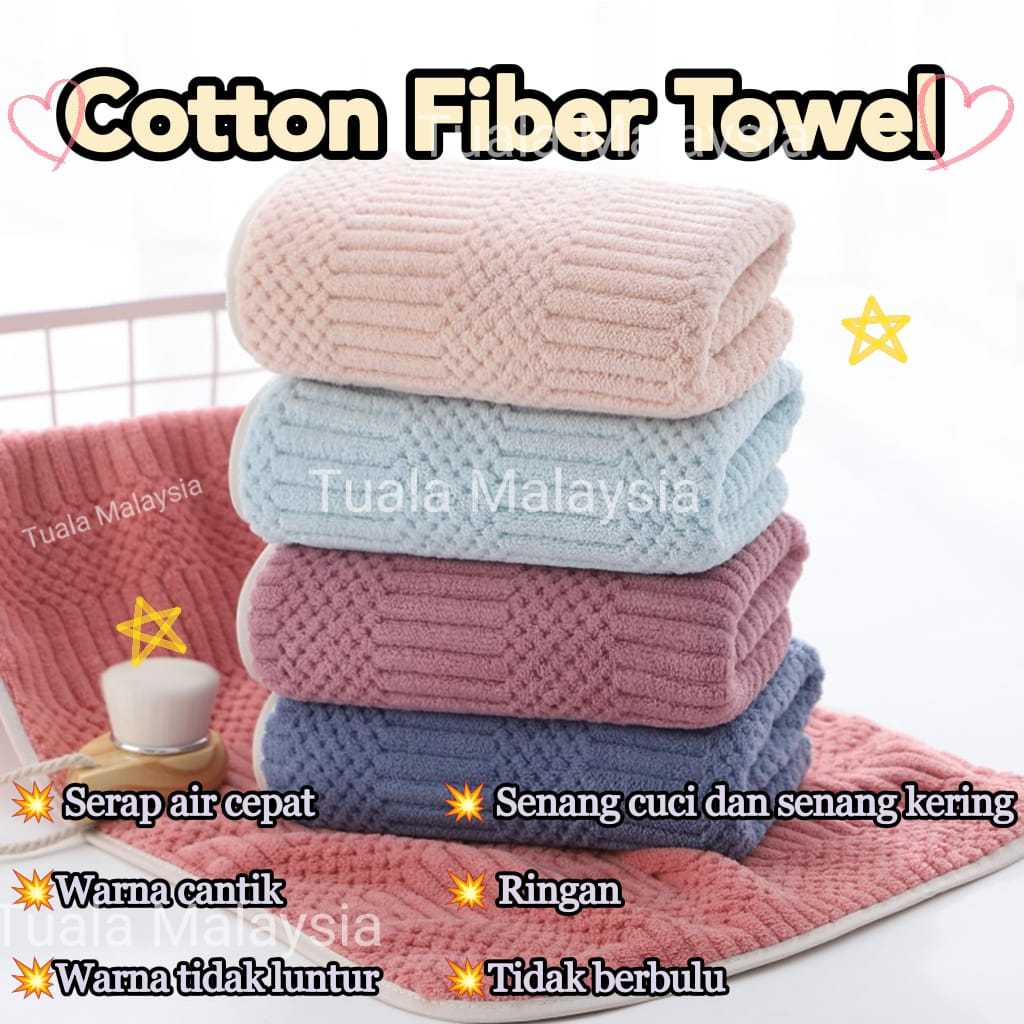 Cotton Fiber Towel TUALA MANDI COTTON Soft Serap Air COTTON TOWEL ...