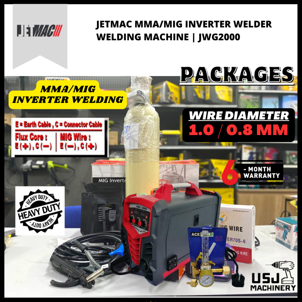 JETMAC PACKAGES MIG Inverter Welder Welding Machine JWG2000 - ITALY ...