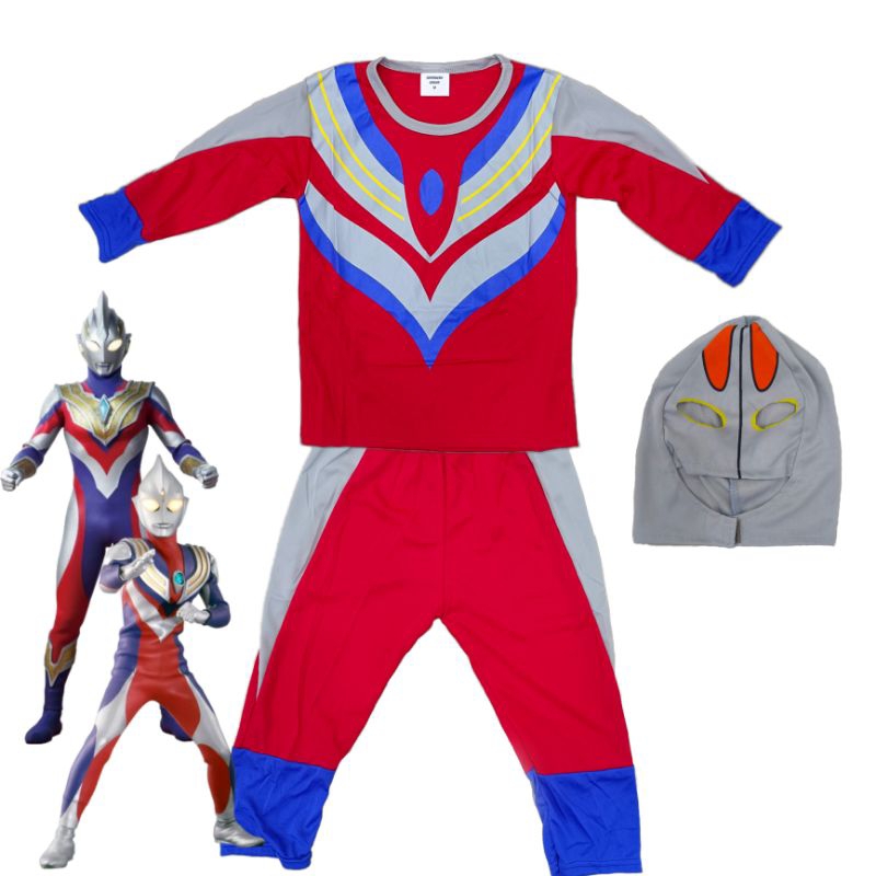 Ultraman Fancy Dress Outfits Cosplay Party Costume Kids With Hood ...