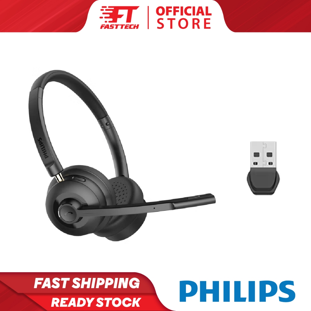 PHILIPS SHM5108 Conference Headset with Bluetooth 5.3, Rotatable Mic ...