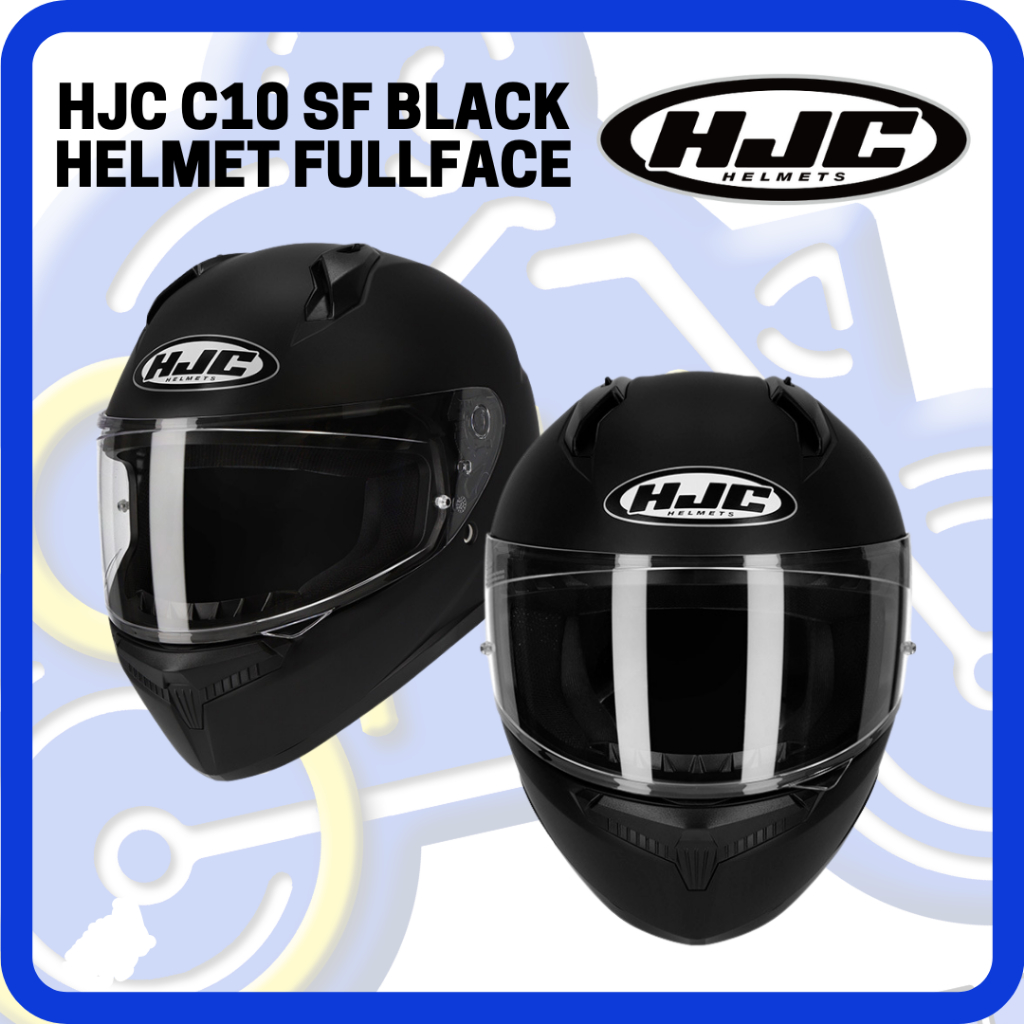 HJC C10 FULLFACE HELMET SF BLACK SFB BLACK C10 FULLFACE HELMET | Shopee Malaysia