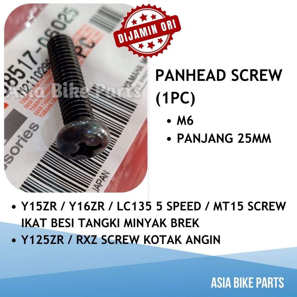 Yamaha Original RXZ Y125ZR Screw Kotak Angin / Y15ZR Y16ZR LC135 5S ...
