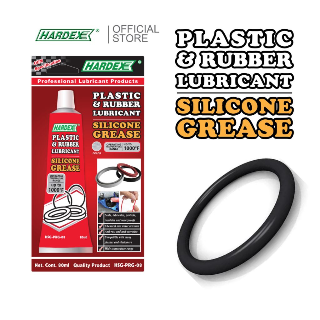 HARDEX Plastic & Rubber Lubricant Silicone Grease (80ml) HSG-PRG-08 ...